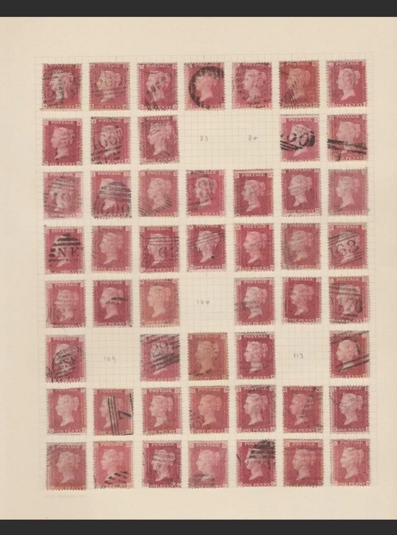 Great Britain penny red plate number 71-216, Hobbies & Toys ...