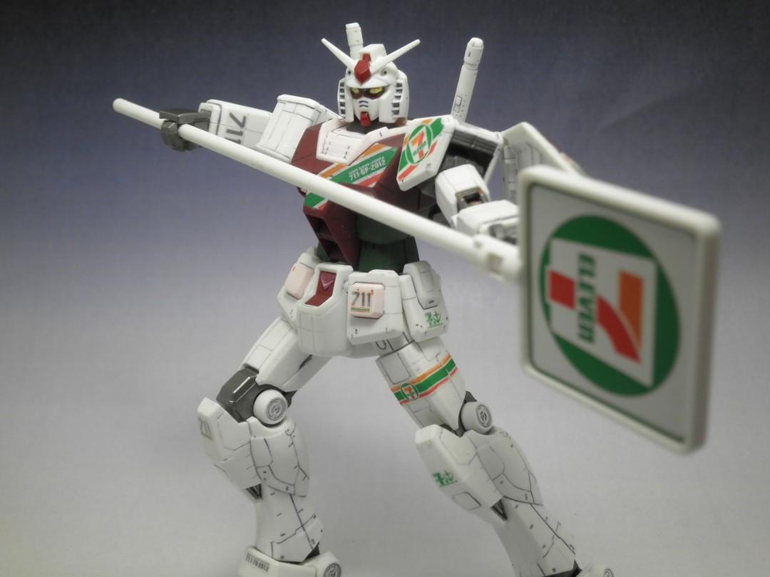 Gundam X 7-Eleven RX-78-2 gundam Ver GFT 711 Color HG Gunpla Model kit ...