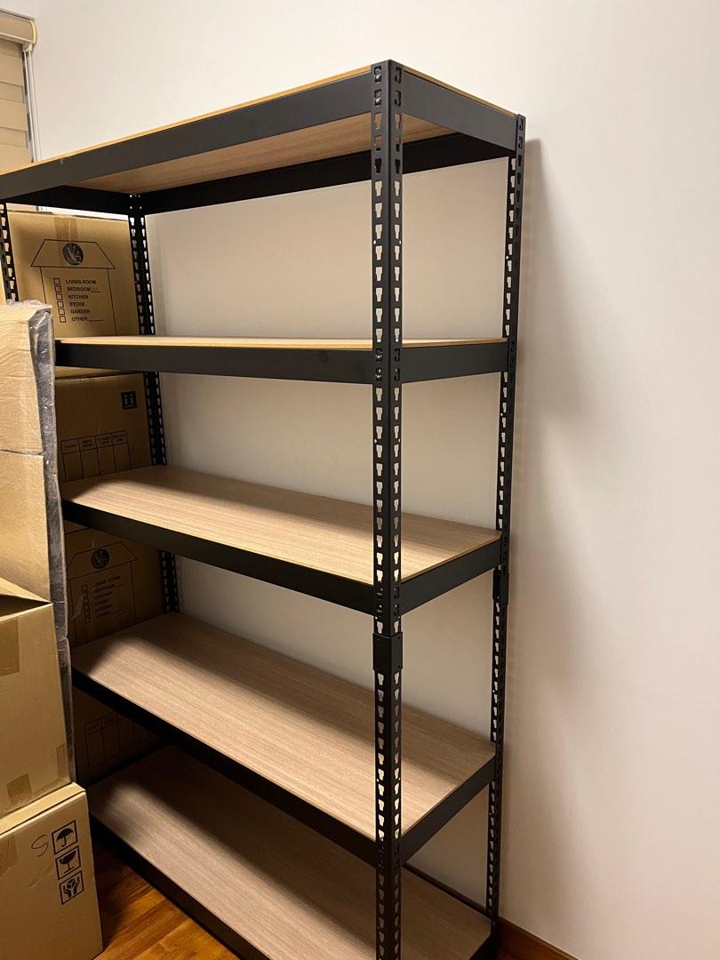 Heavy duty boltless rack in matte black, Furniture & Home Living ...