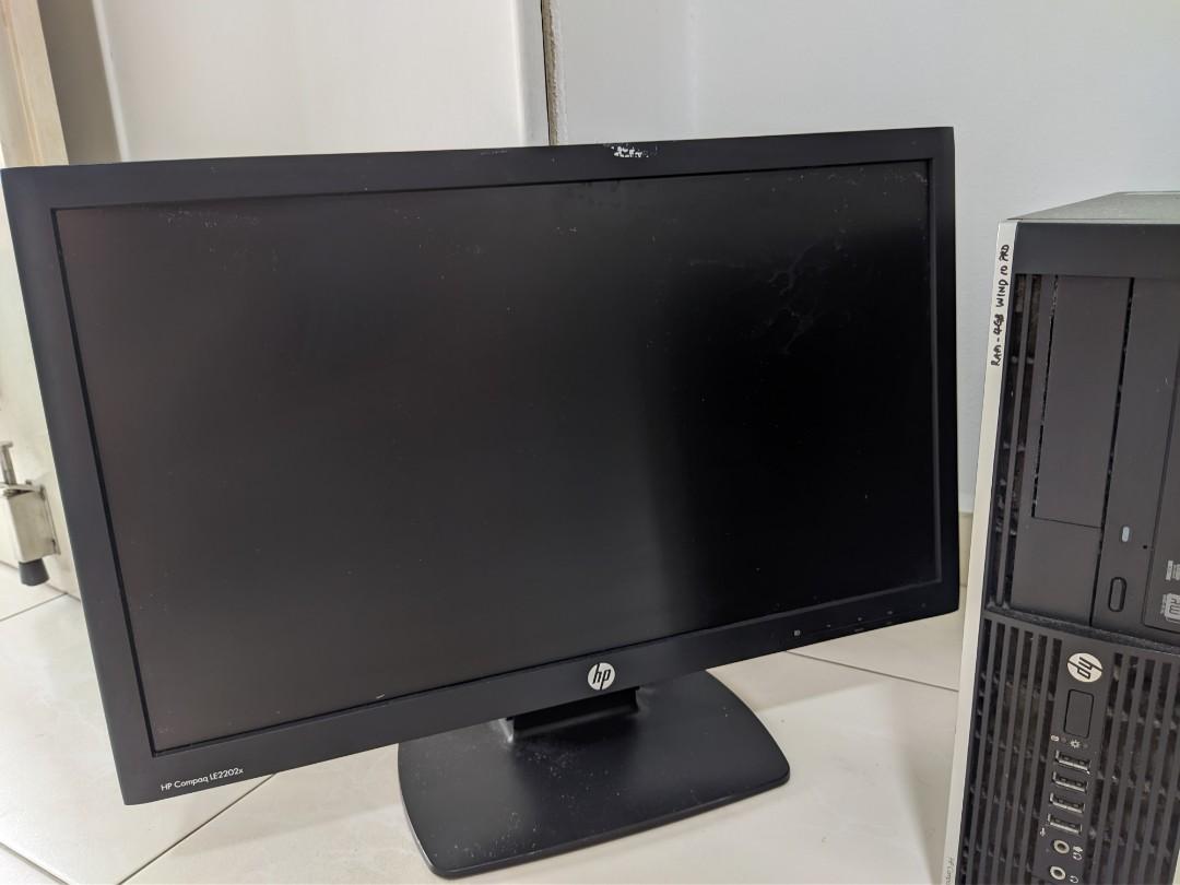 HP monitor and CPU (spoilt), Computers & Tech, Desktops on Carousell