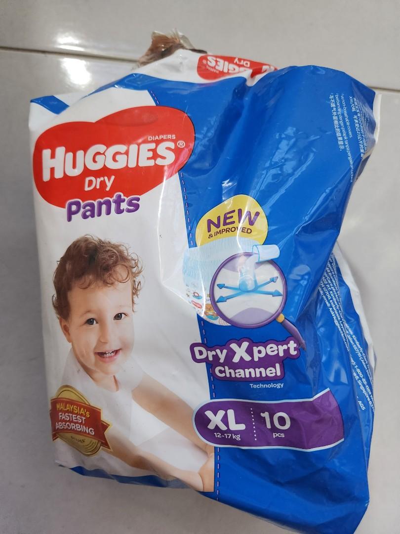 Huggies dry pants XL (still got 5 pieces), Babies & Kids, Bathing ...