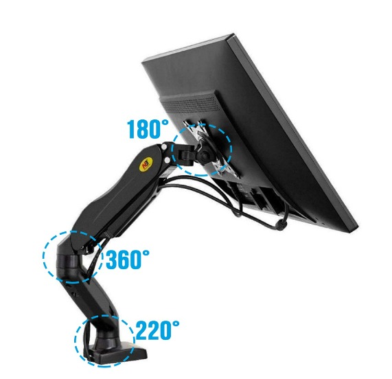 HYDRAULIC MONITOR MOUNTING ARM NB F80 NORTH BAYOU LCD SCREEN DESK ...