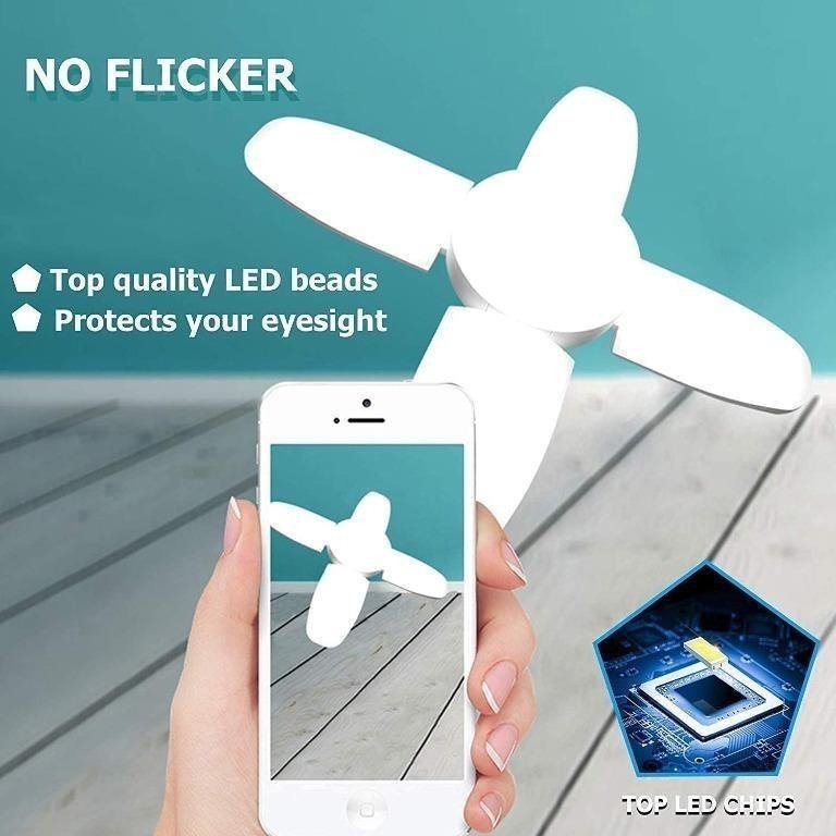 HZSANUE B22 Bayonet LED Garage Light 28W, Daylight White 6500K 2800Lm Deformable Workshop Lamp ...