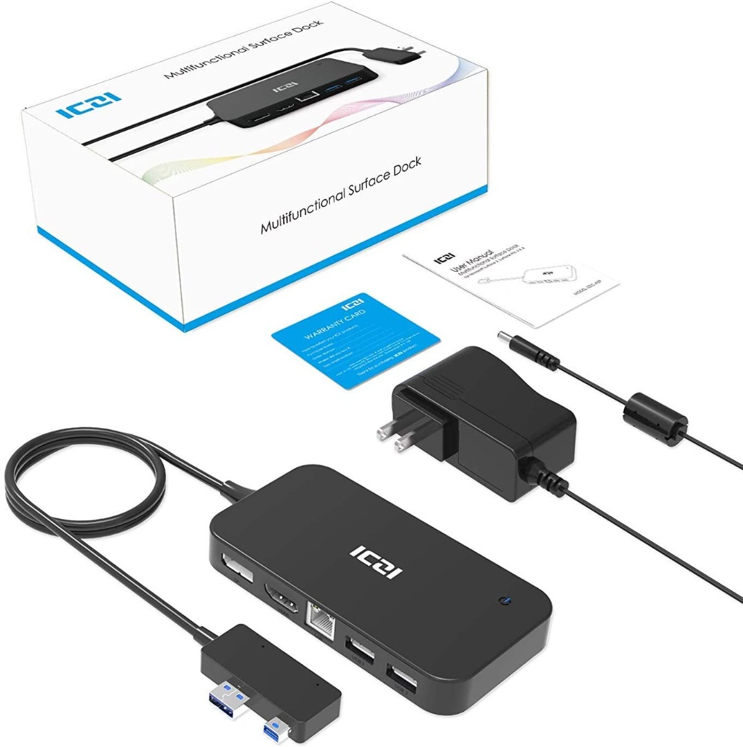 ICZI Surface Adapter, Surface Hub Multiport Dock with DisplayPort, HDMI ...