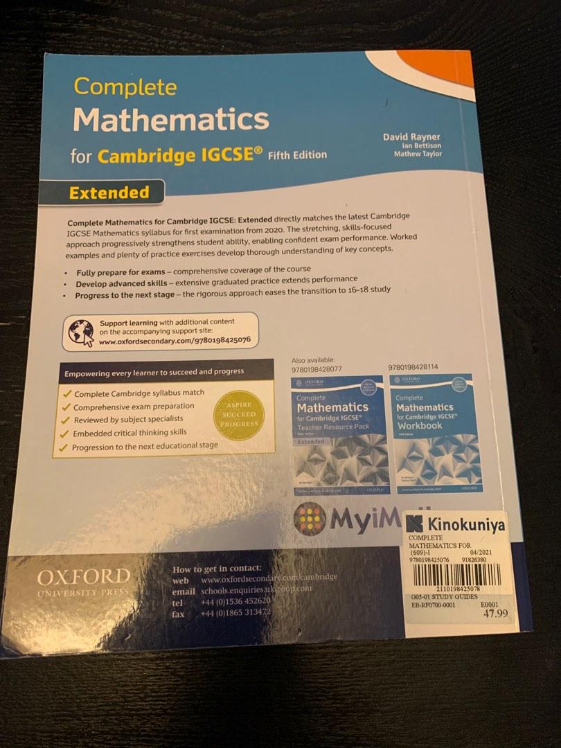 IGCSE book - Extended Math, Hobbies & Toys, Books & Magazines ...