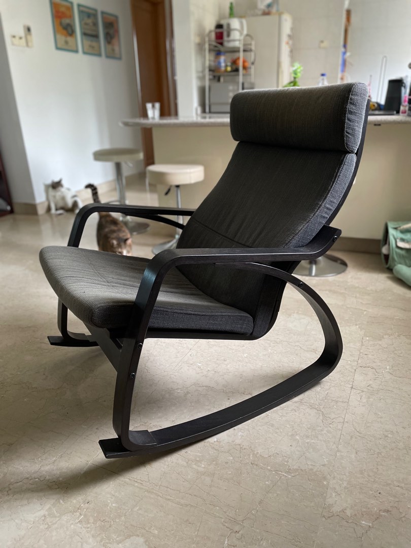 Ikea poang rocking chair, Furniture & Home Living, Furniture, Chairs on ...