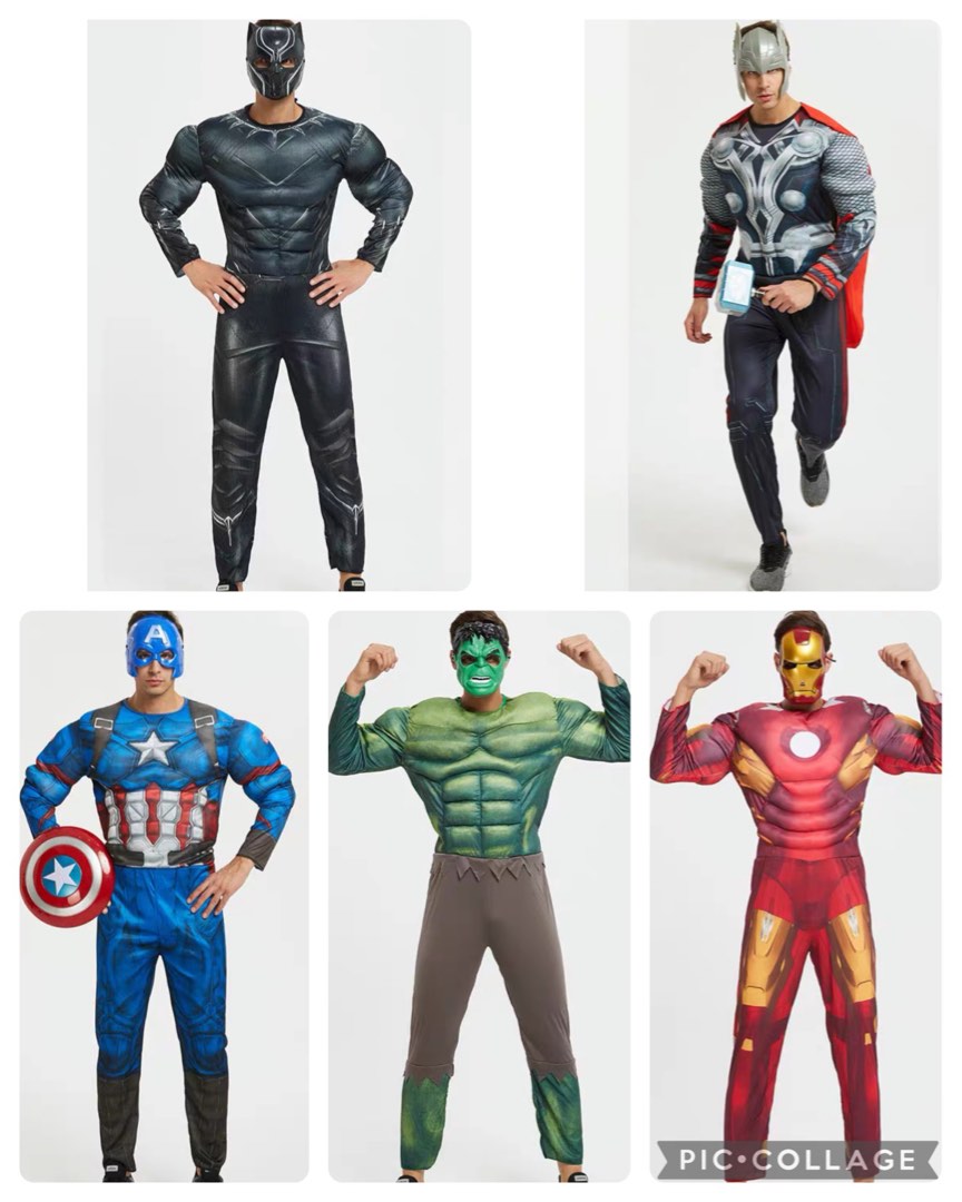 IN STOCK Adult superhero suit costume Marvel heroes costume suit ...