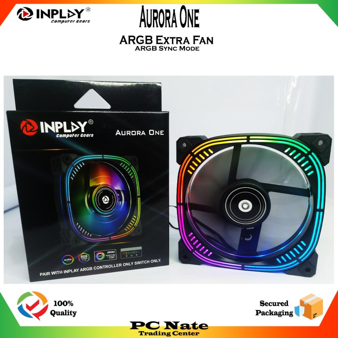 INPLAY AURORA ONE, RGB FAN 3-IN-ONE KIT with HUB and REMOTE, ARGB DUAL ...