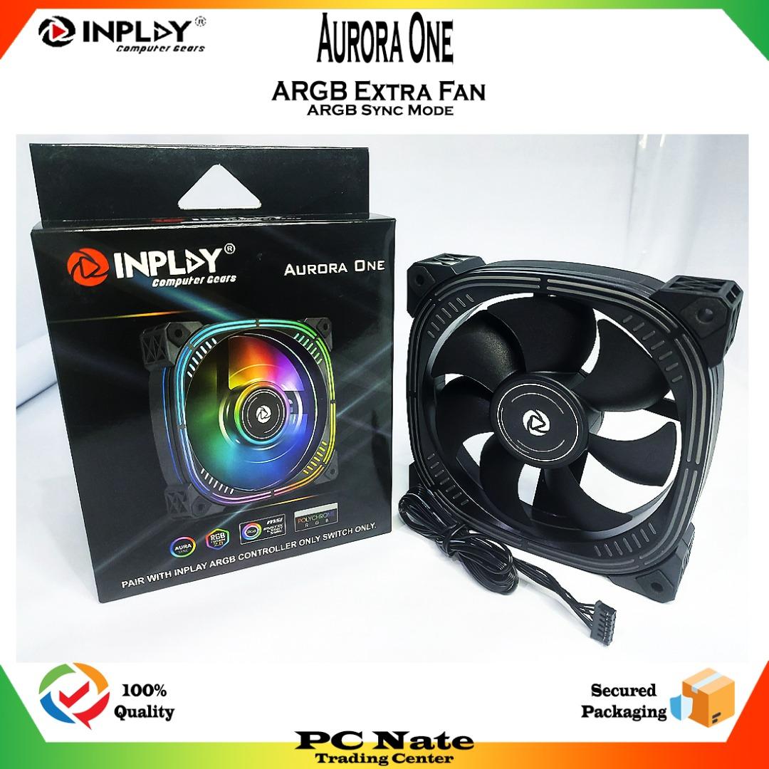 INPLAY AURORA ONE, RGB FAN 3-IN-ONE KIT with HUB and REMOTE, ARGB DUAL ...