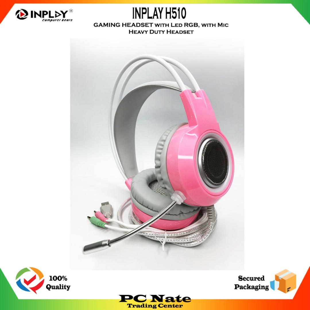 Inplay H510 RGB Gaming Headset, with RGB Mic Heavy Duty Headset, 2meter ...