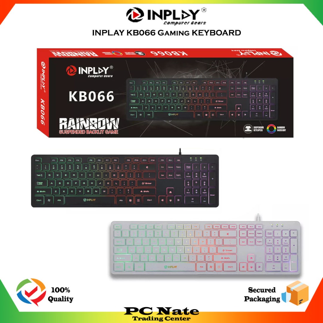 INPLAY KB066 SMOOTH TOUCH KEYBOARD FOR DESKTOP PC / LAPTOP, Computers ...