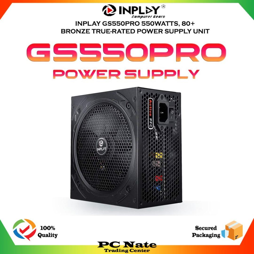 INPLAY PSU GS550Pro (550W) 80Plus Bronze Trust Worthy and Efficient ...