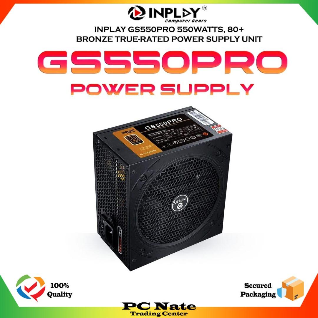 INPLAY PSU GS550Pro (550W) 80Plus Bronze Trust Worthy and Efficient ...