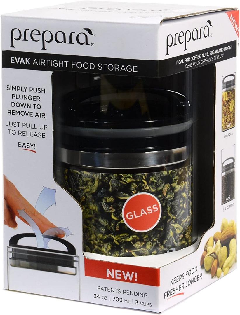 [instock] Prepara Evak Fresh Saver Airless Canister, Glass & Stainless ...