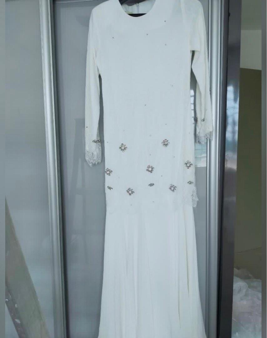 Jeslina Minimalace Dress Nikah/Tunang/Wedding, Women's Fashion ...