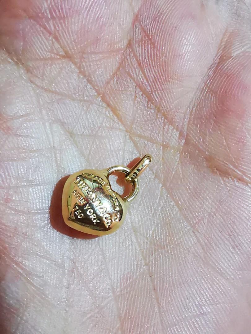 K18 VSPL saudi gold tiffany Pendant 1.1g, Luxury, Accessories on Carousell