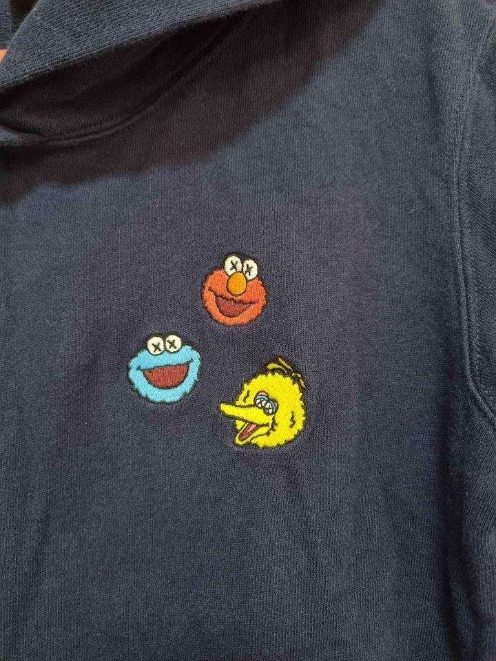 KAWS x Uniqlo x Sesame Street Elmo Cookie Monster Big Bird Heads Hoodie ...