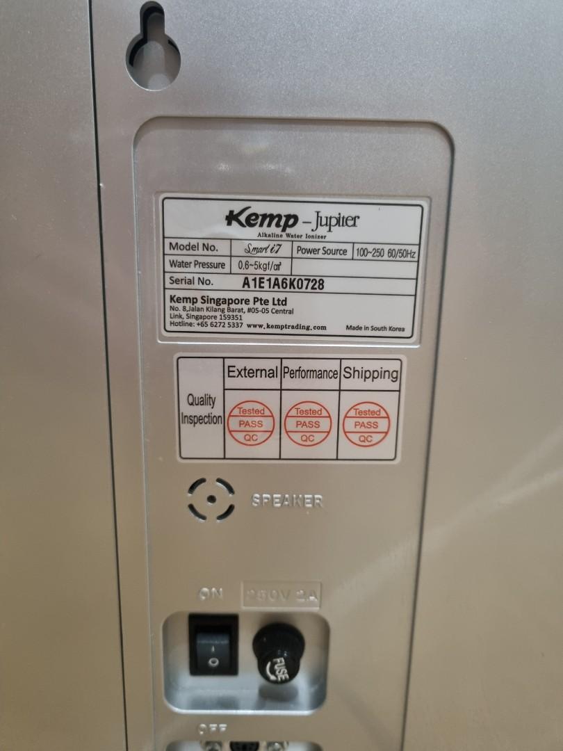 Kemp Smart i7u (undersink) filter and ionizer, TV & Home Appliances ...