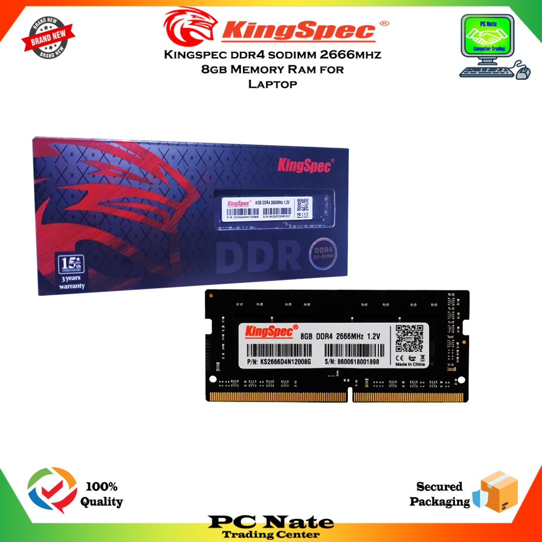KINGSPEC DDR4 SODIMM 2666mhz 8GB Memory Ram for Laptop/Notebook ...