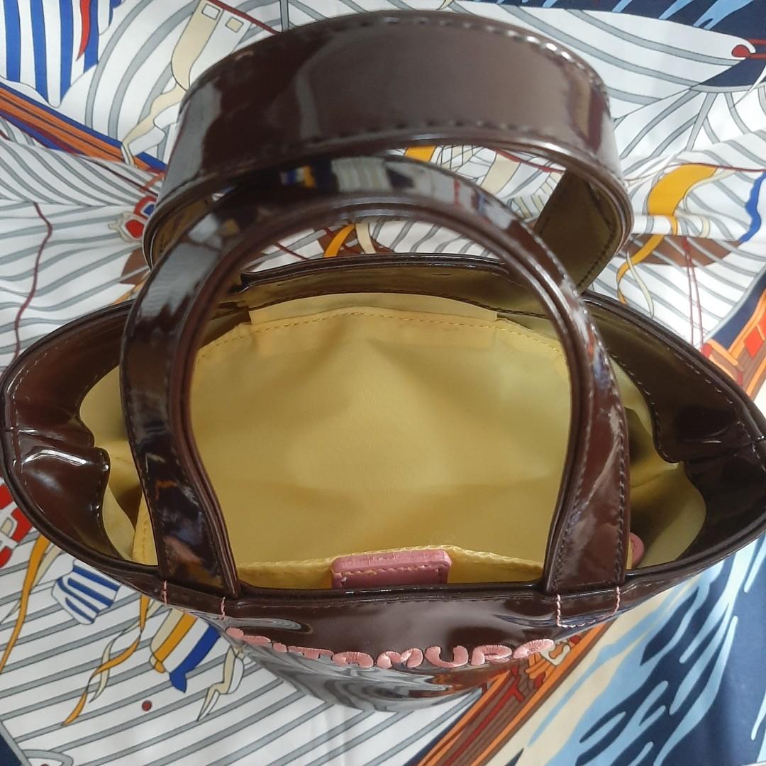 Kitamura Motomachi bright brown mini Tote bag stitching embroidery made ...