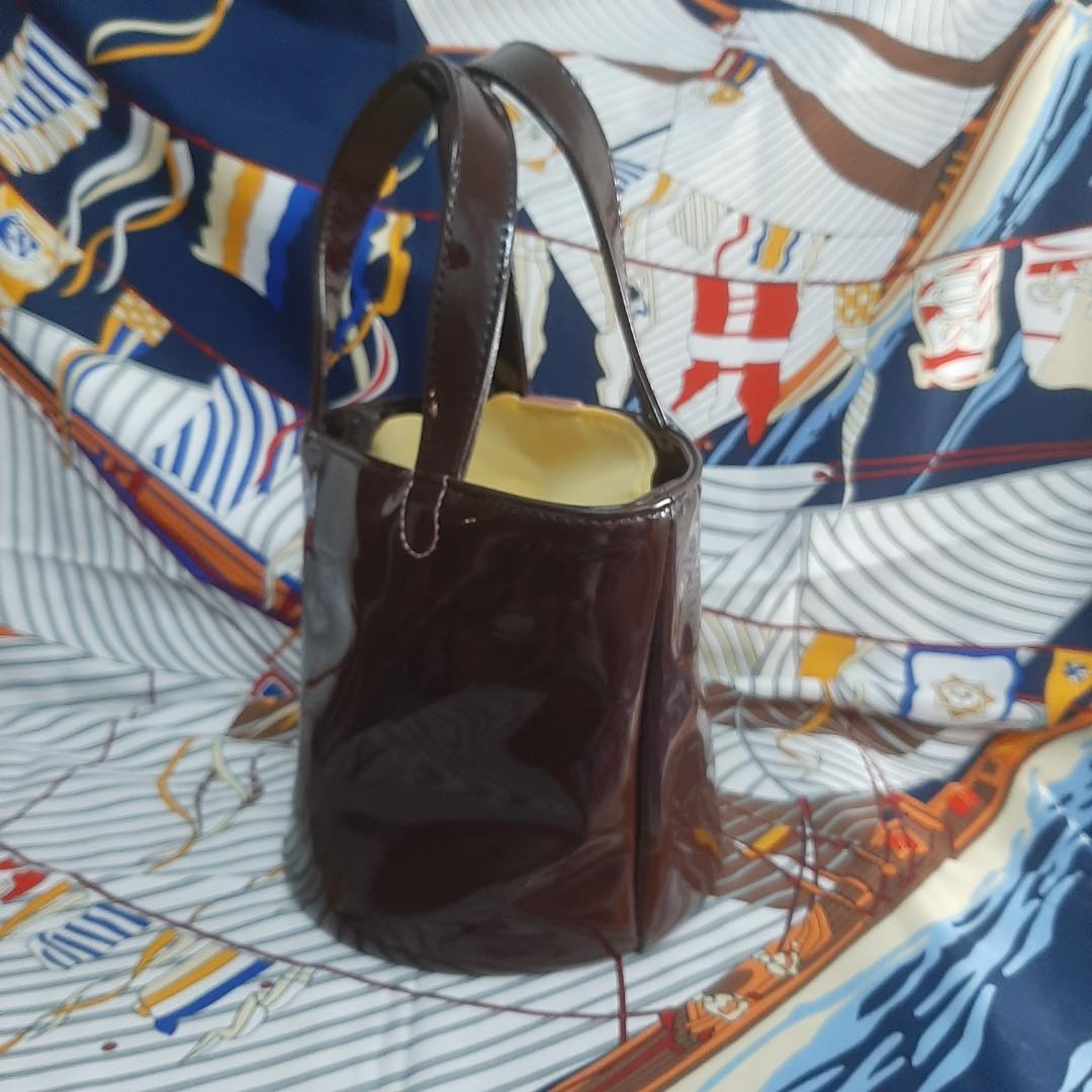 Kitamura Motomachi bright brown mini Tote bag stitching embroidery made ...