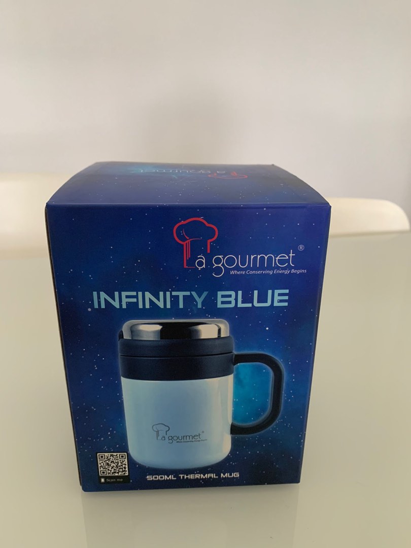 La Gourmet Infinity Blue Thermal Mug, Furniture & Home Living ...