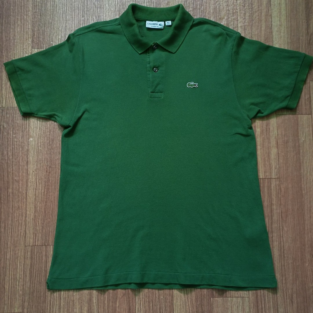 Lacoste Dark Green Polo, Men's Fashion, Tops & Sets, Tshirts & Polo Shirts on Carousell