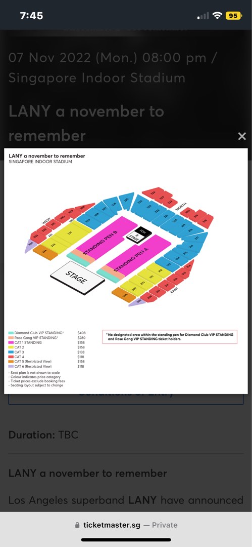 Lany Singapore 2022 Concert Sec 223, Tickets & Vouchers, Event Tickets ...