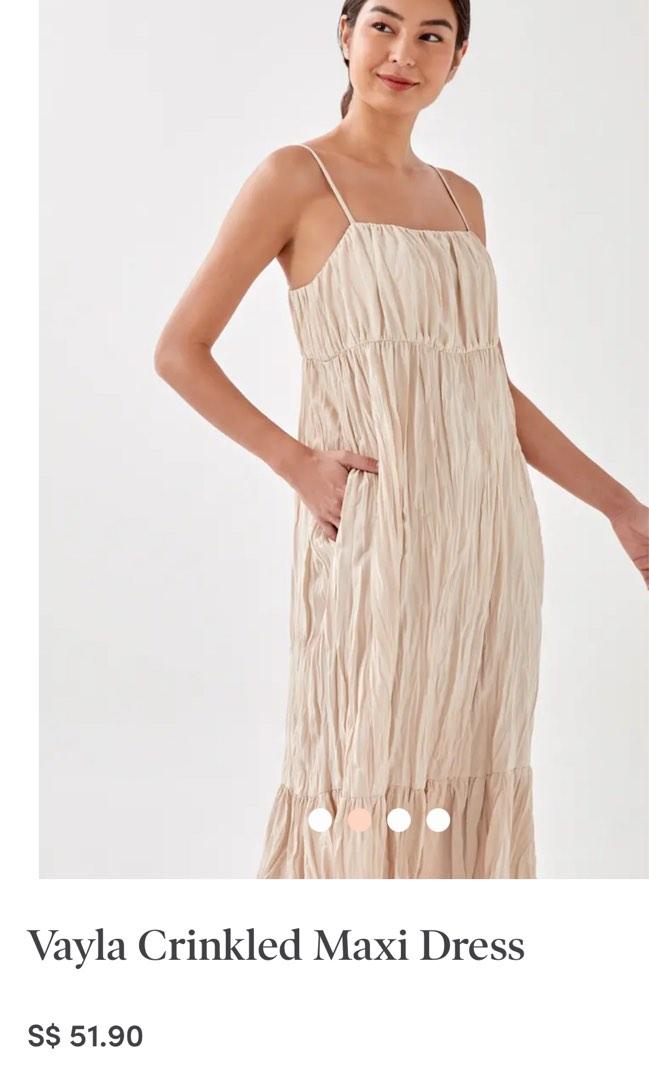 Love bonito Vayla crinkled maxi dress, Women's Fashion, Dresses & Sets, Dresses on Carousell