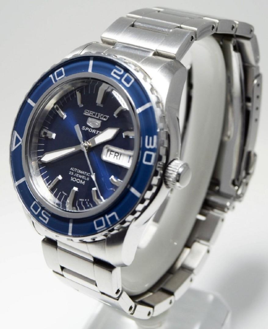 *Lowest Price*Seiko 5 Sports SNZH53 Men's Automatic Blue Dial Stainless ...