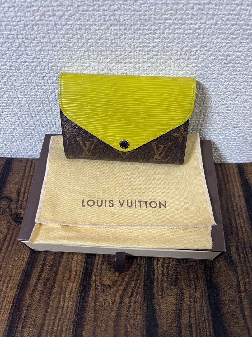 LV EPI Monogram Marie Lou Trifold Wallet Pistache, Luxury, Bags ...
