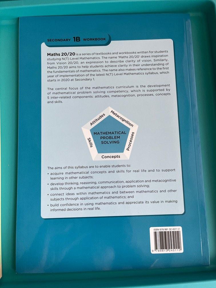 Maths 20/20 Normal (Technical) Secondary 1B Workbook, Hobbies & Toys ...