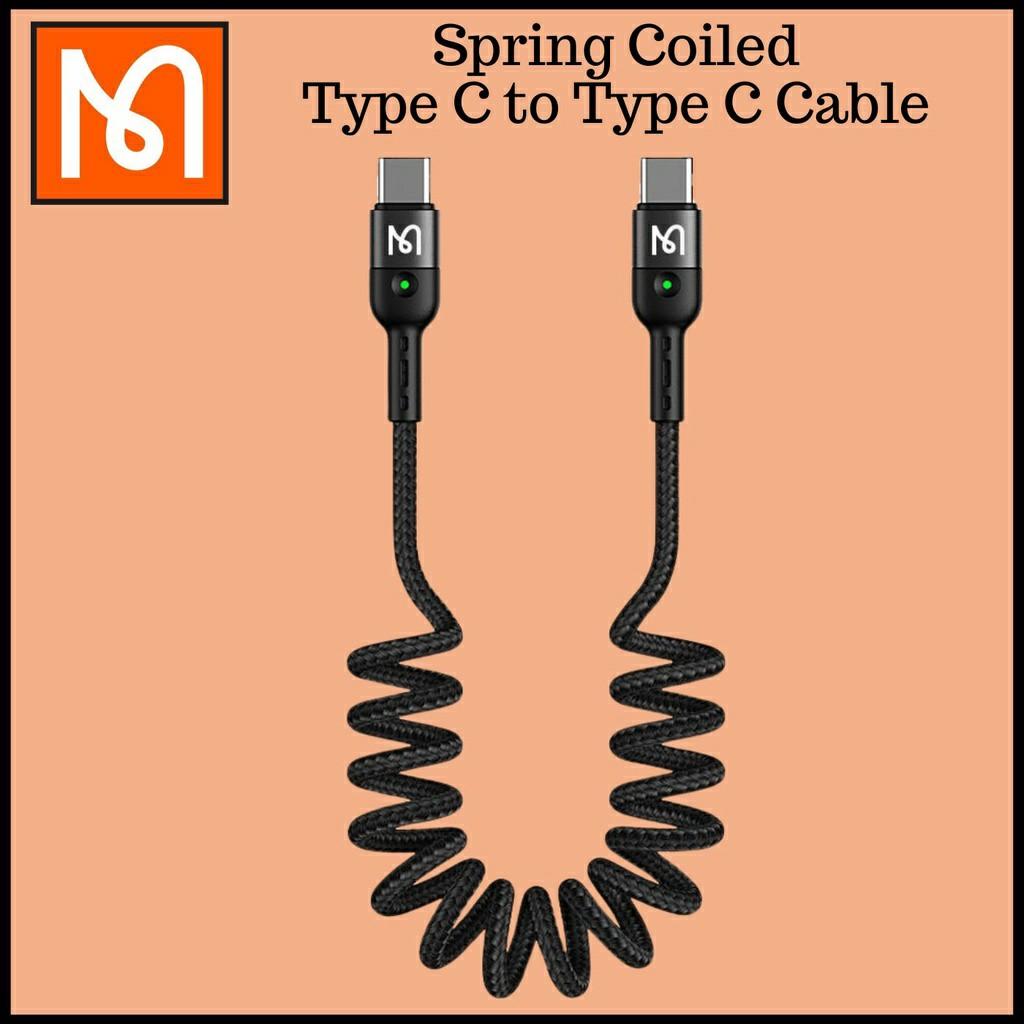 Mcdodo Type-C to Type-C Data Coiled Cable, PD Fast Charge, 60W Power ...