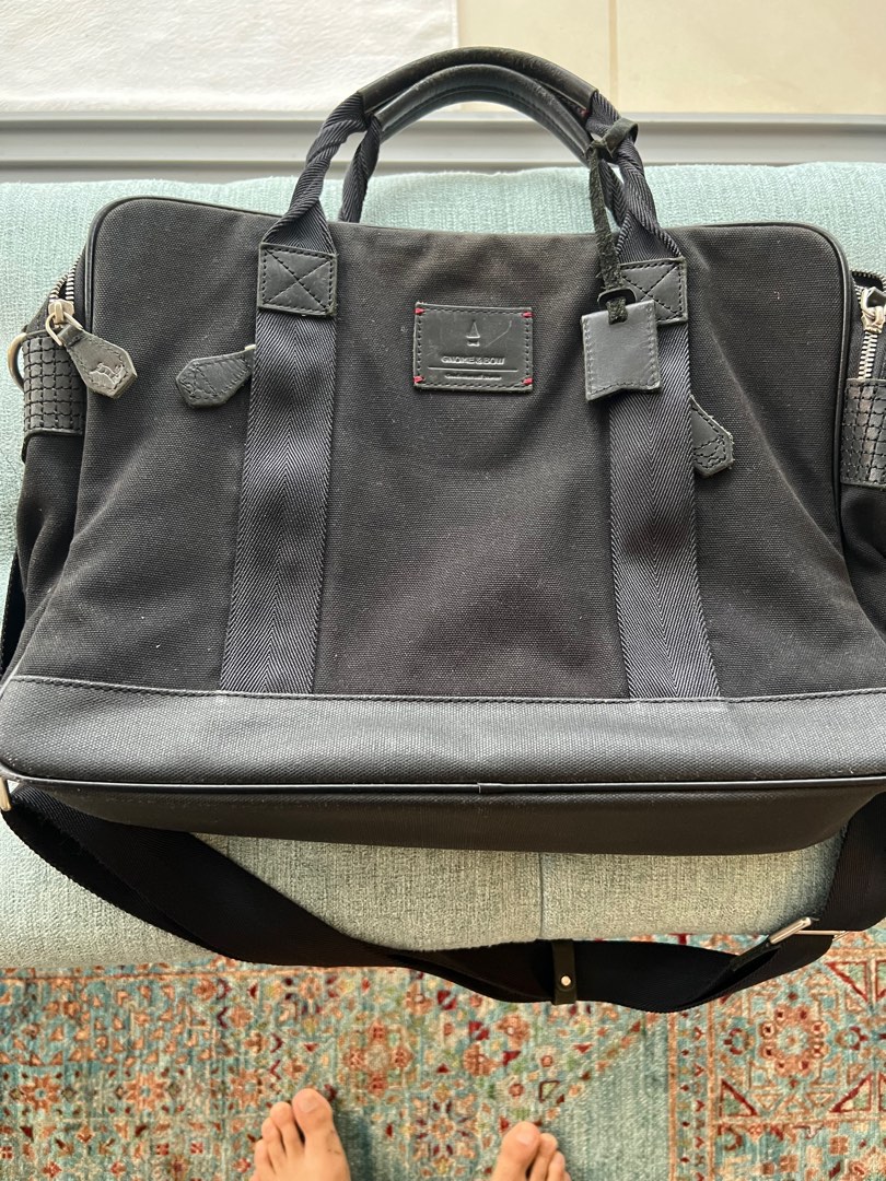 Mens black briefcase - gnome and bow, Men's Fashion, Bags, Briefcases ...