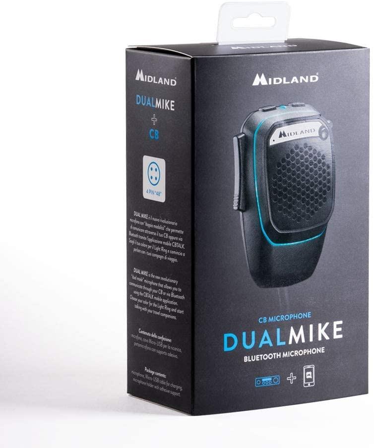 Midland Dual Mike Digital Bluetooth CB Microphone Pre-Amplified with 4 ...