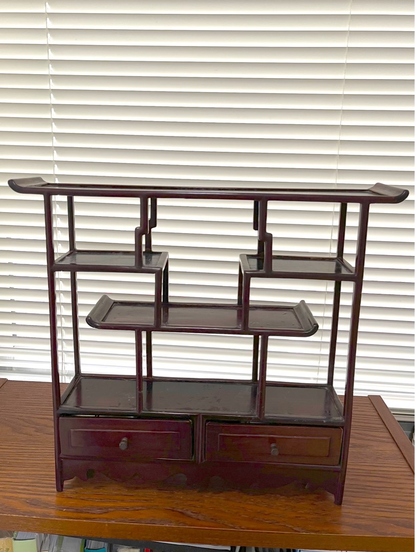 Mini rosewood display with two drawers, Furniture & Home Living, Home ...