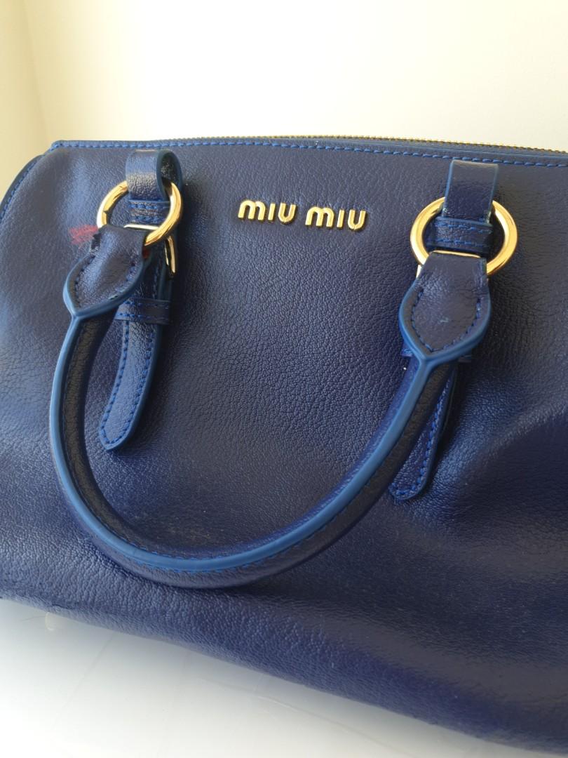 Miu mui blue Bag, Women's Fashion, Bags & Wallets, Shoulder Bags on ...