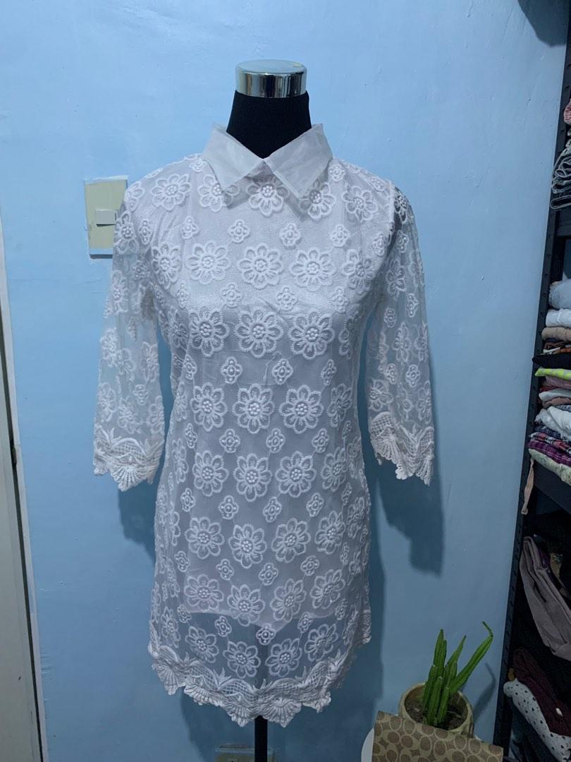 Modern Filipiniana Lace Dress, Women's Fashion, Dresses & Sets, Dresses ...