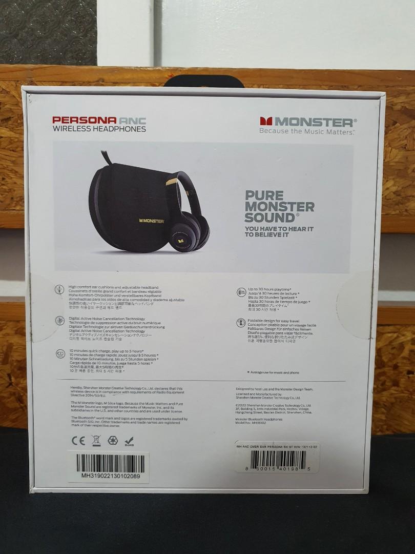 Monster Persona ANC Wireless Headphones, Audio, Headphones & Headsets ...