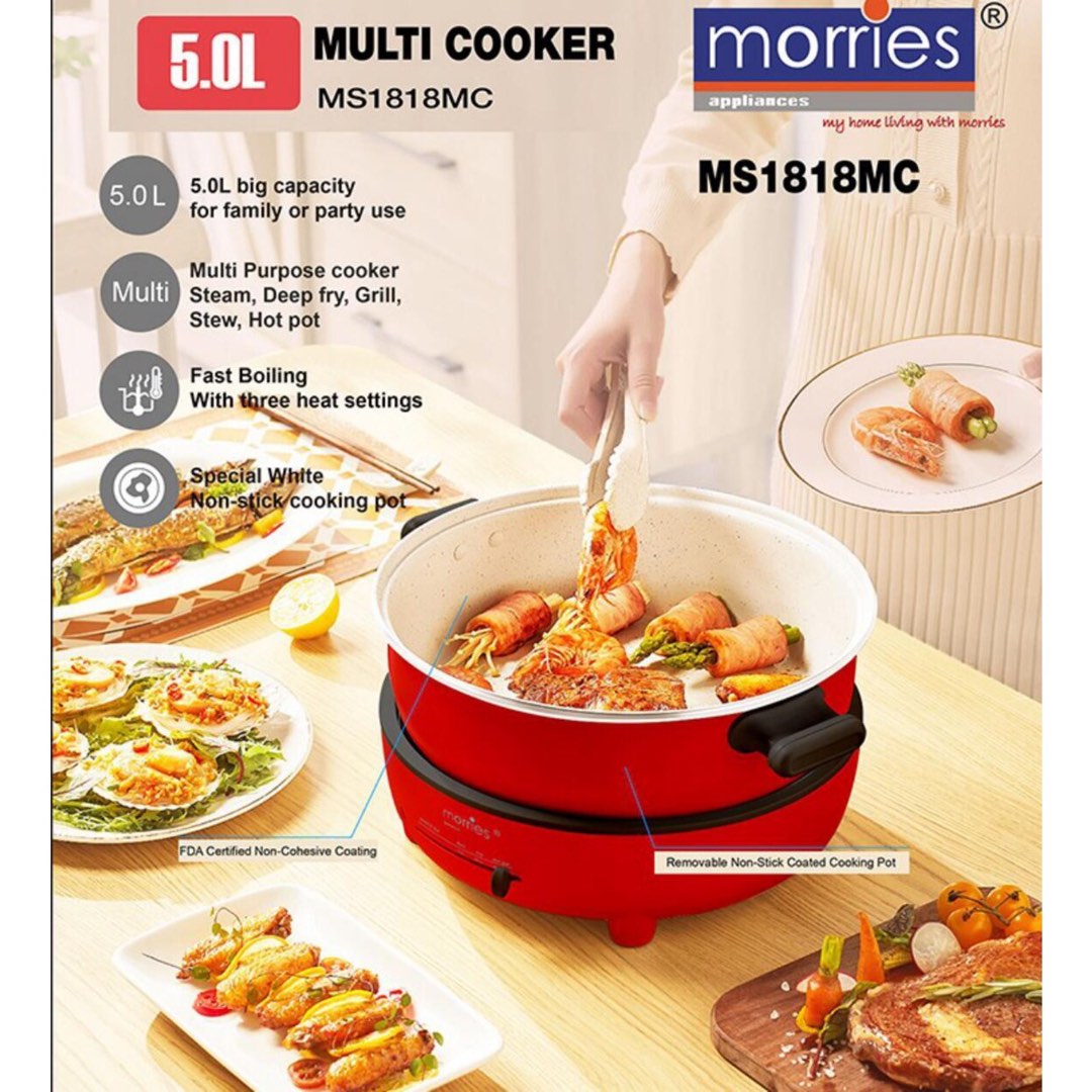 Morries MS-1818MC 5.0L Multi cooker, Furniture & Home Living, Kitchenware & Tableware, Cookware ...