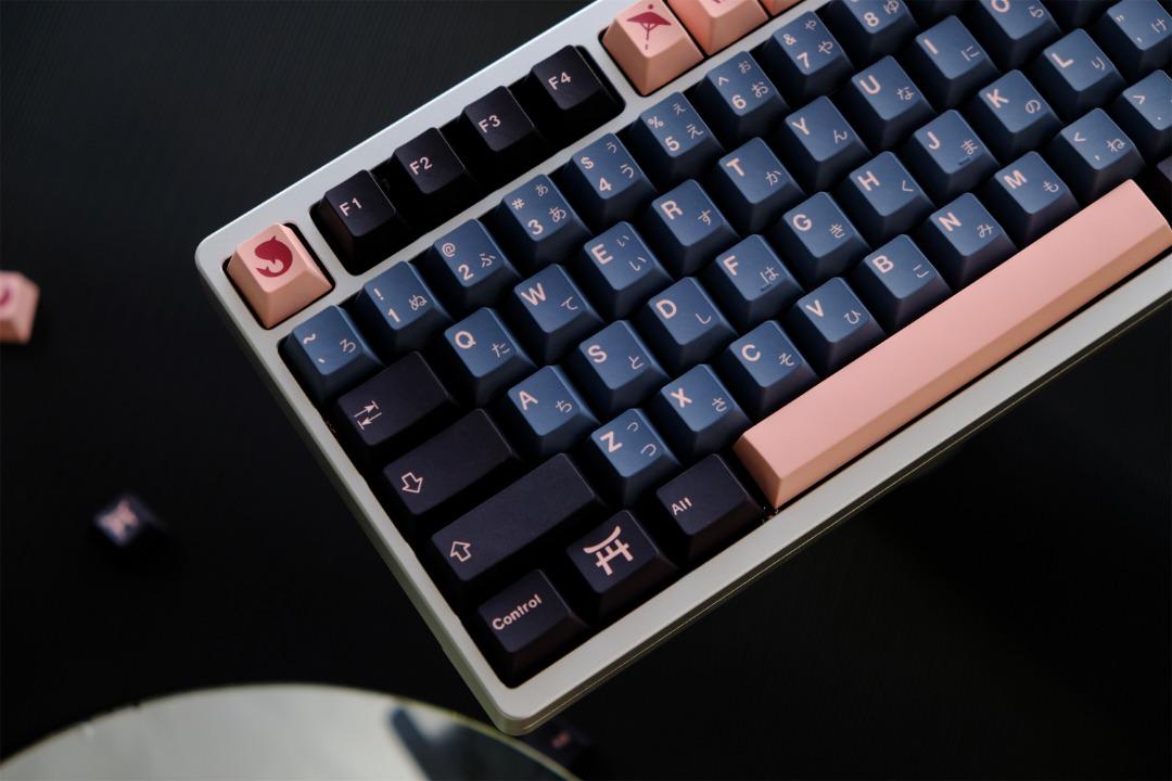 Night Sakura Keycaps | 134 Keys | Cherry Profile | PBT Dye-Sub | Royal ...