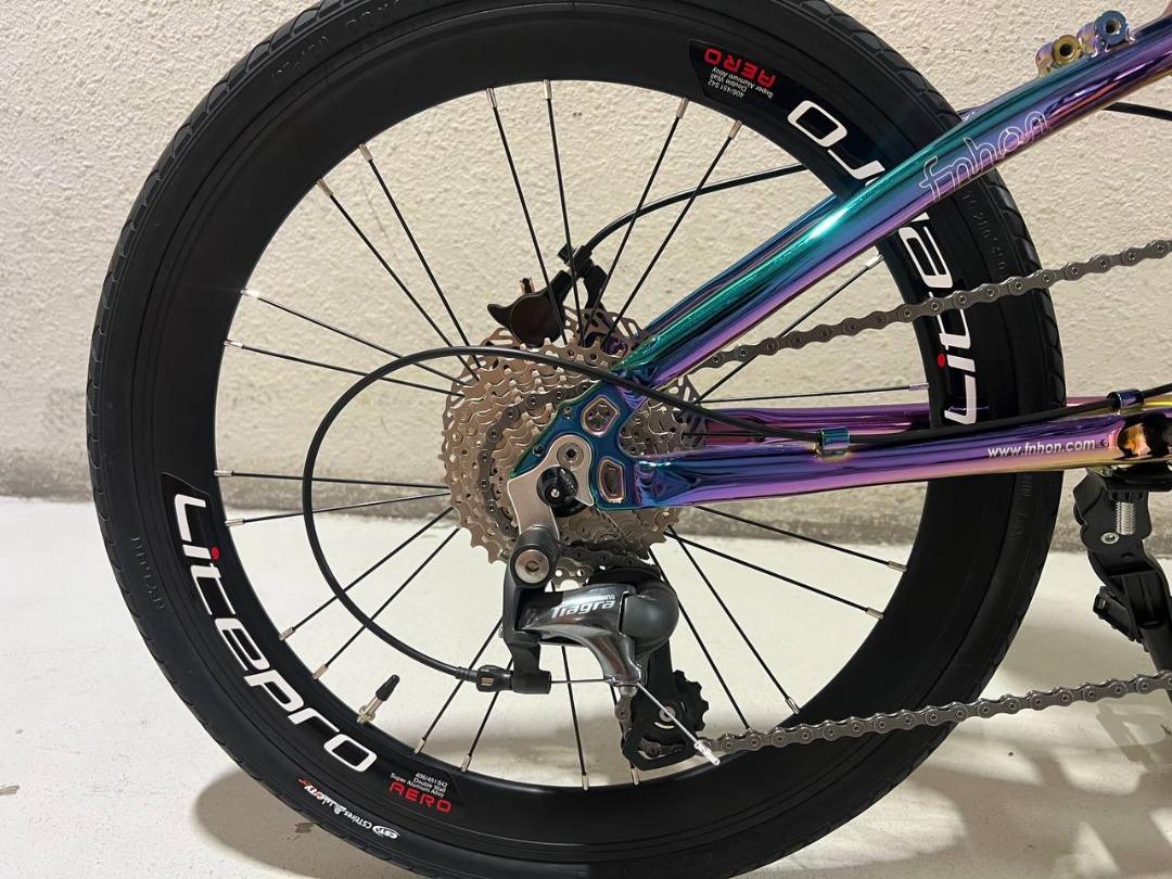 Oil Slick Rainbow FNHON Blast 10S Tiagra Hydraulic Brake 20" Foldable ...