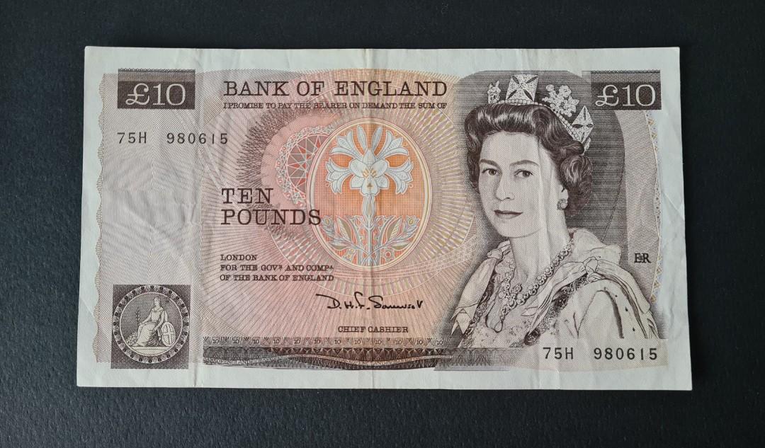 Old Bank of England 10 Pounds Banknote (series D), Hobbies & Toys ...