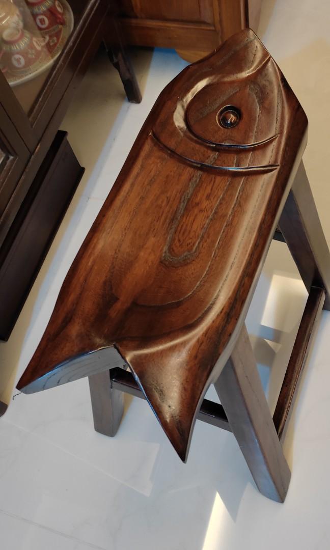 Old Elm Fish Stool, Furniture & Home Living, Furniture, Chairs on Carousell
