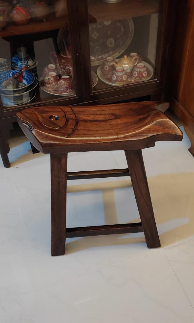 Old Elm Fish Stool, Furniture & Home Living, Furniture, Chairs on Carousell