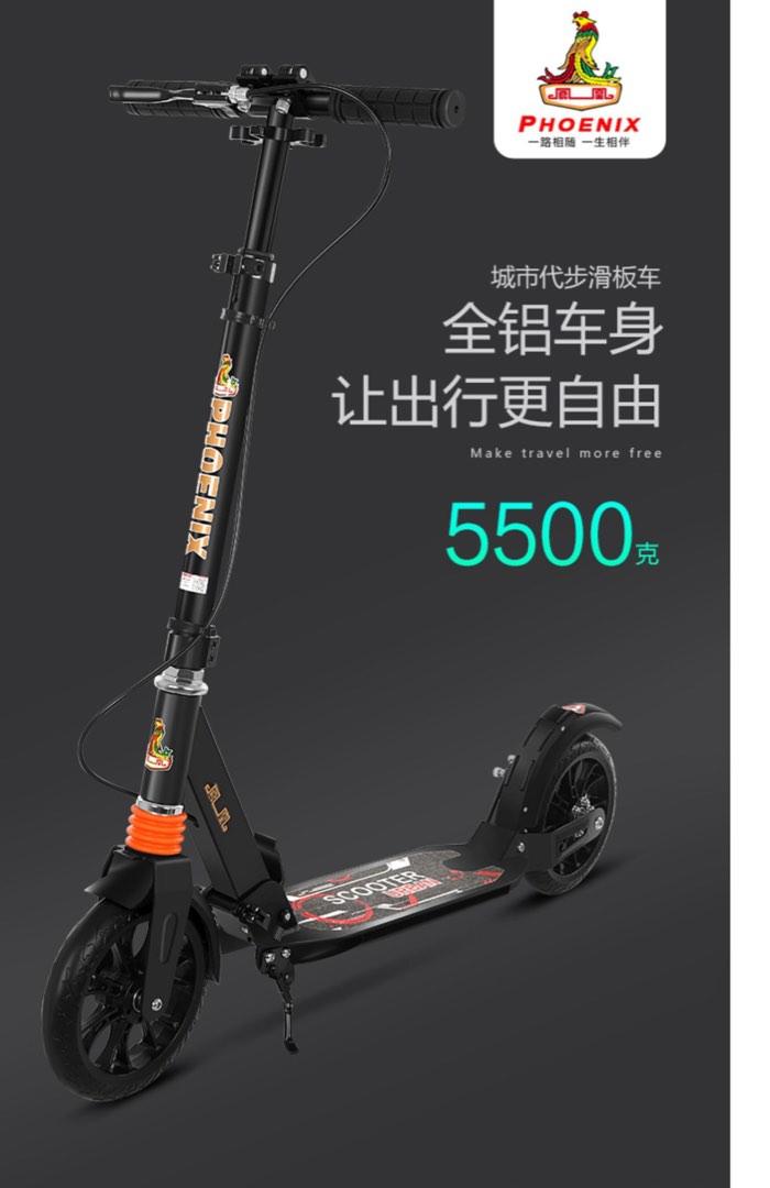 Phoenix scooter adult student height adjustable 2 brakes, Sports ...