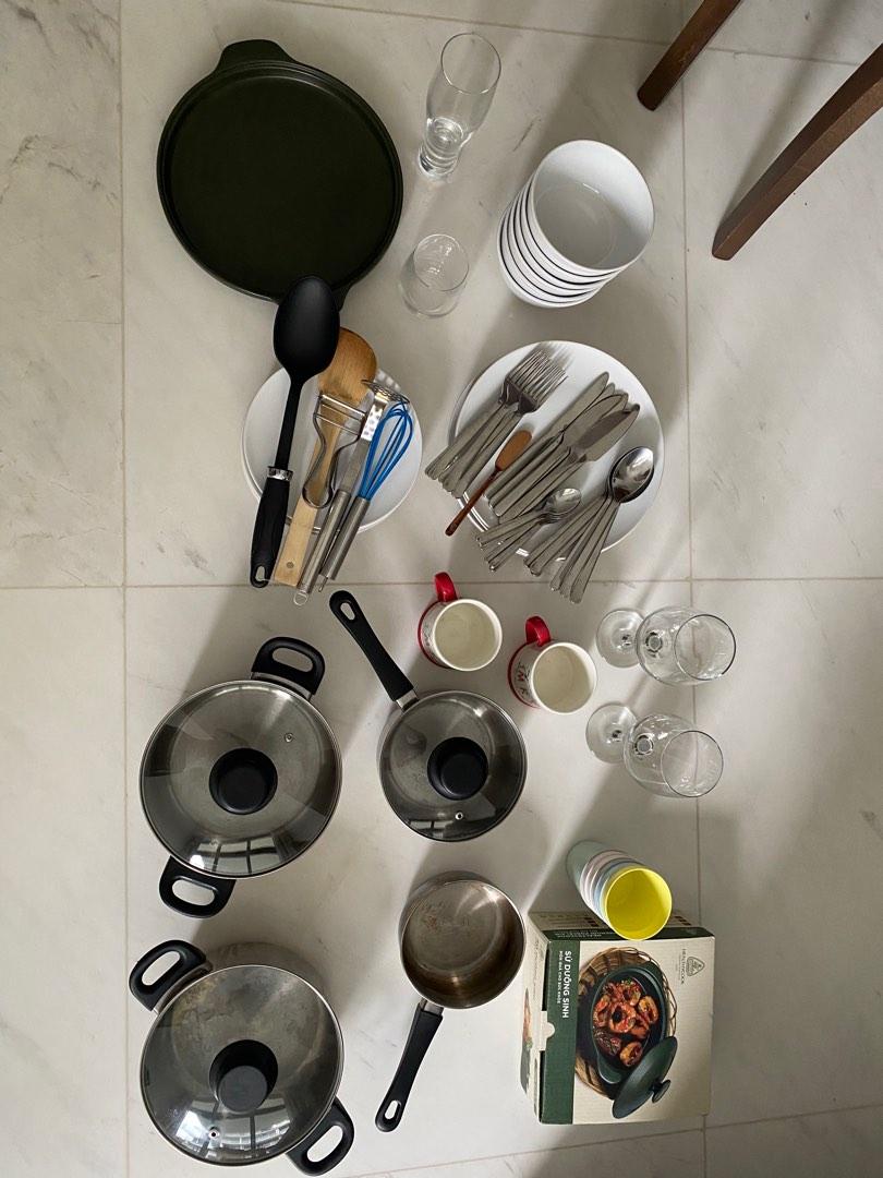 Plates, cutlery, pots, Furniture & Home Living, Kitchenware & Tableware ...