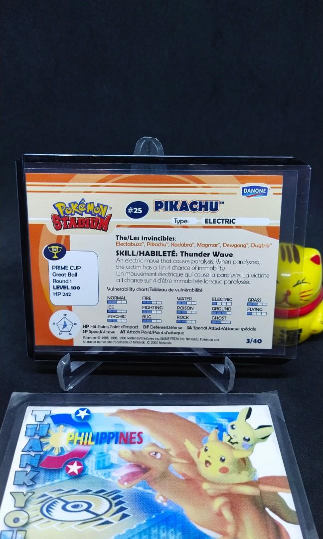 Pokemon Card - PIKACHU #3 (STADIUM TIP) DANONE POKEMON / YEAR 2000 ...
