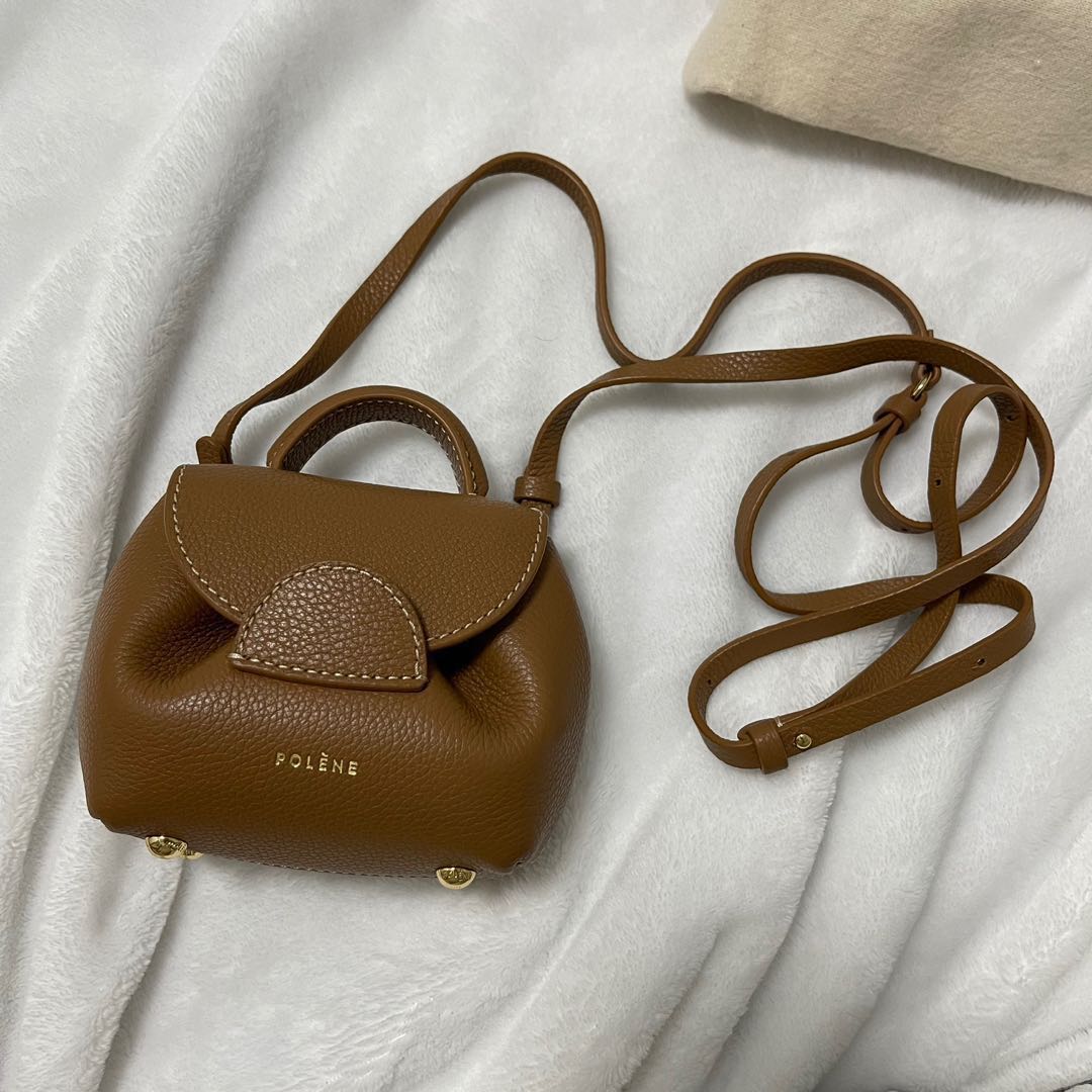 Polene Numero Uno Micro Camel Textured, Luxury, Bags & Wallets on Carousell