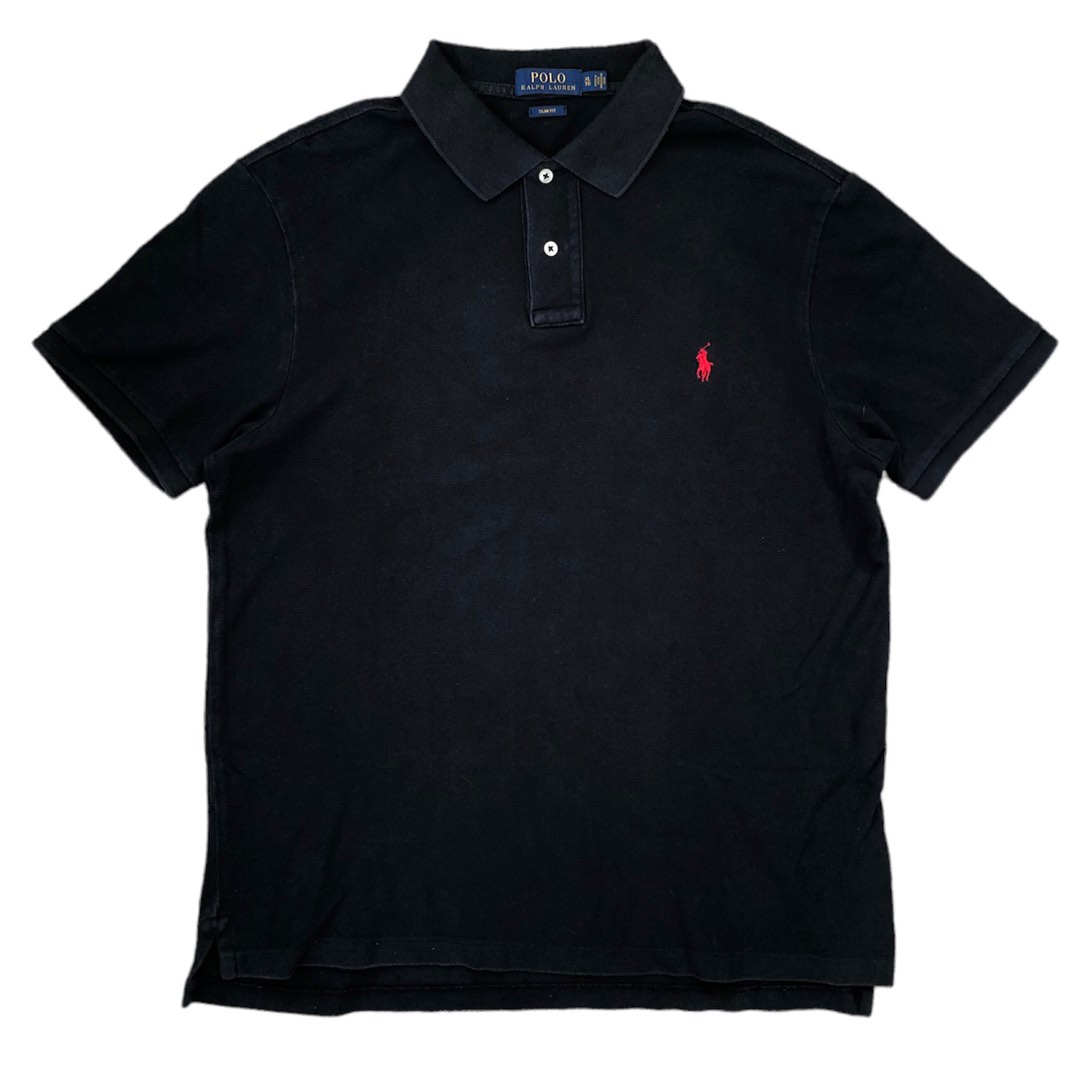 POLO RALPH LAUREN POLO SHIRT COAL BLACK, Men's Fashion, Tops & Sets, Tshirts & Polo Shirts on ...